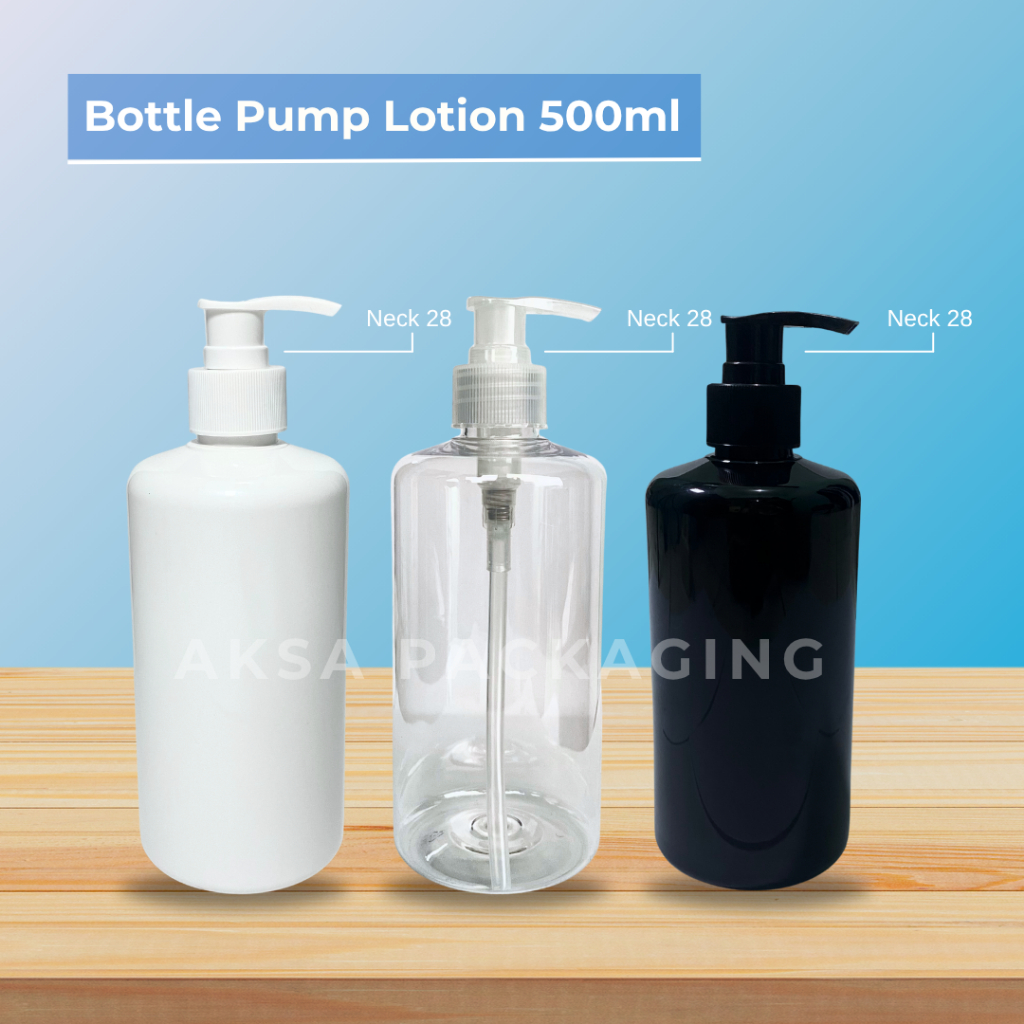 Jual Botol Pump 500 ML PET Neck 28 // BR 500ML Pump Lotion Neck 28 ...