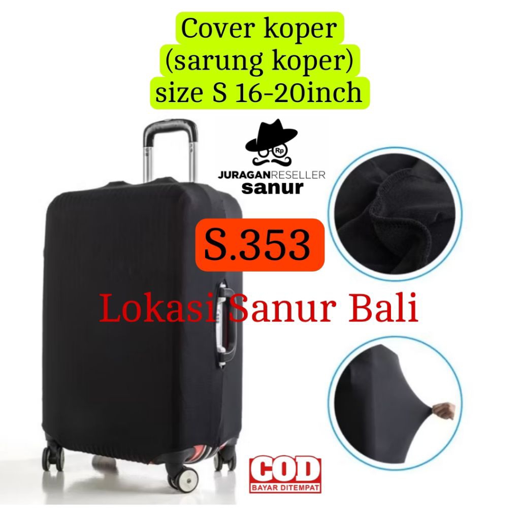 Jual Sarung Koper cover koper travel size S 16-20inch penutup koper ...