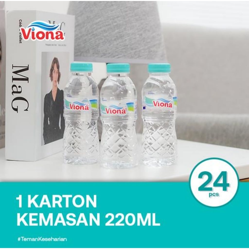 Jual Air Mineral Viona Botol 220ml (1 dus isi 24 pcs) | Shopee Indonesia