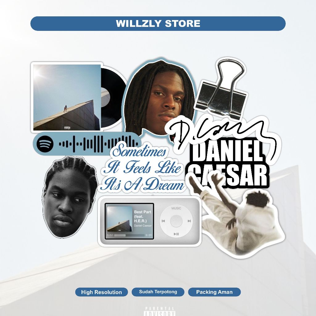 Jual (COD) STICKERPACK DANIEL CAESAR TERPOTONG - Sticker Helm Hp Laptop ...