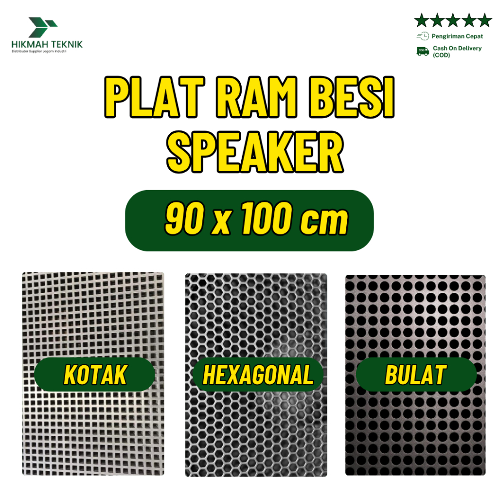 Jual 90 x 100 cm | RAM Speaker Model Plat Besi Lobang Grill Speaker ...