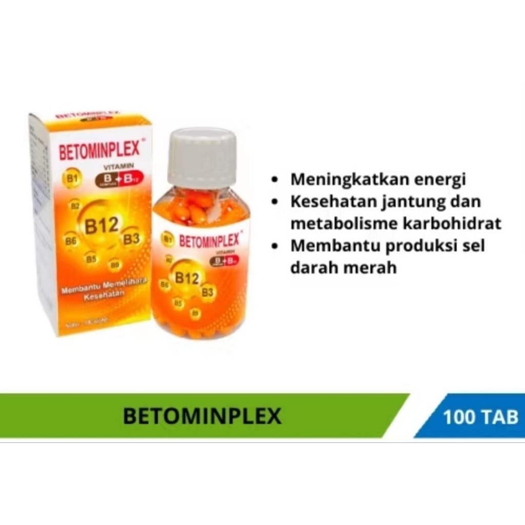Jual Betominplex Vitamin B Complex + B12 @100tablet | Shopee Indonesia