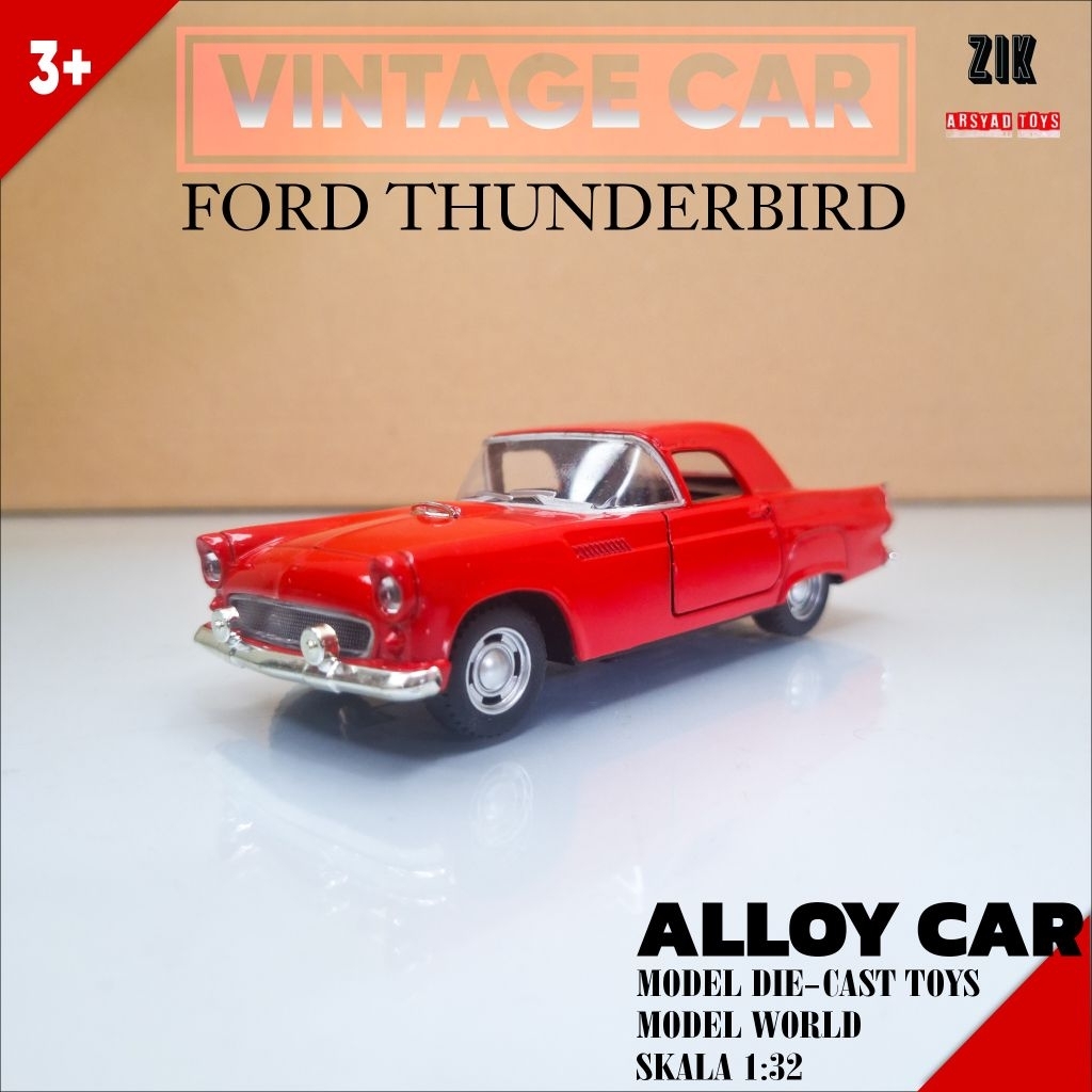 Jual Mainan Diecast Mobil Besi Miniatur Ford Thunderbird Tahun 1955 ...