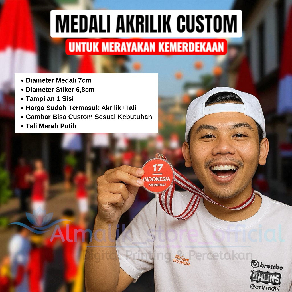 Jual Medali Akrilik 17 Agustus Custom Piagam Lomba HUT RI Desain Keren ...