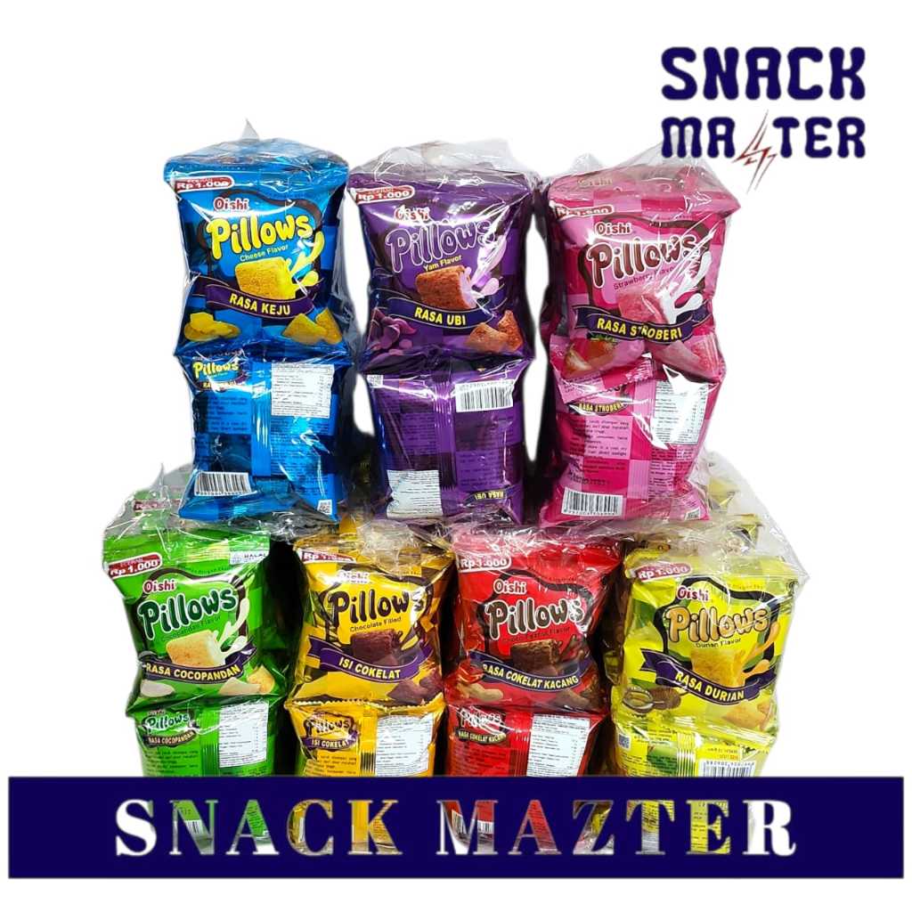 Jual Oishi Pillow Mini PACK - Netto 2 Renceng x 12 gr | Shopee Indonesia