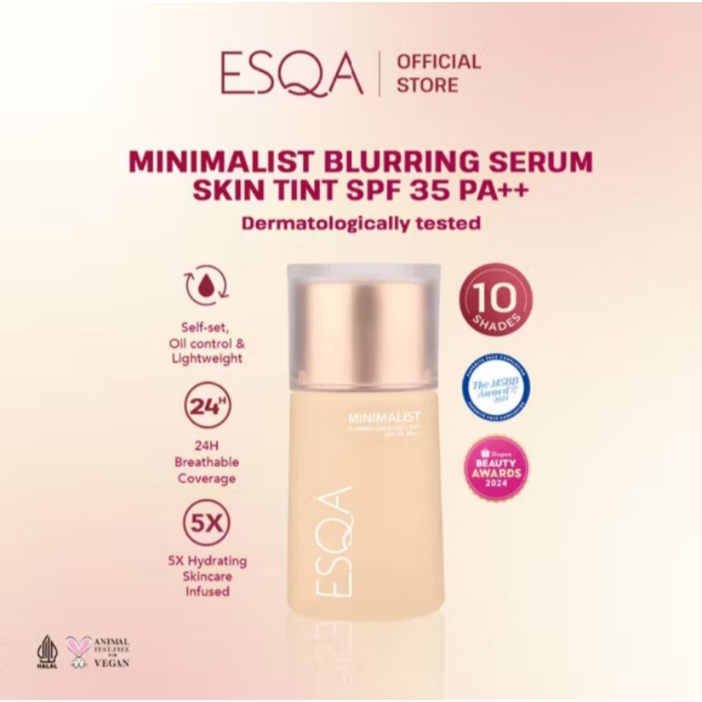 Jual Esqa Minimalist Blurring Serum Skin Tint SPF 35 PA++ 35 ml | Shopee Indonesia