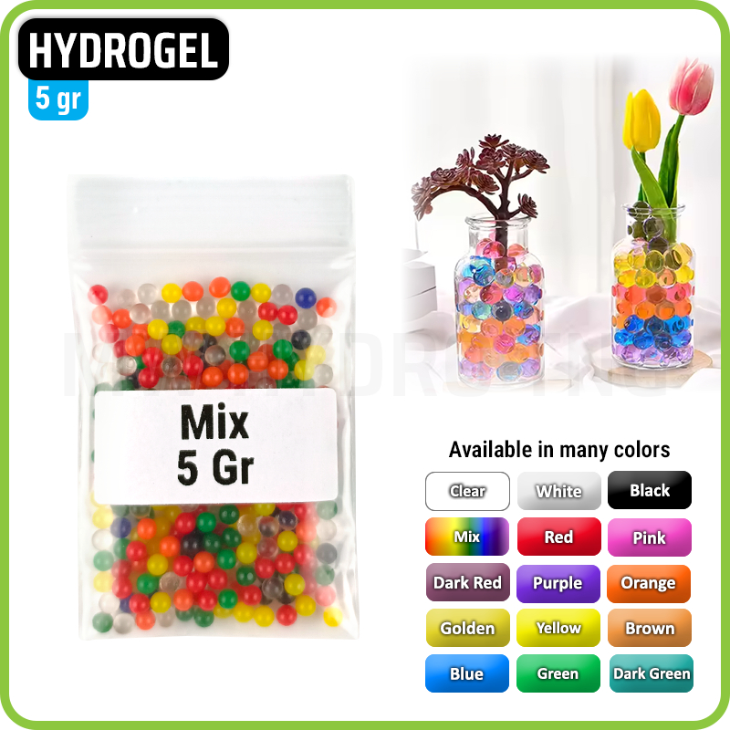 Jual 5 gr Hydrogel Water Beads for Hydroponics, Vase Decoration | Media ...