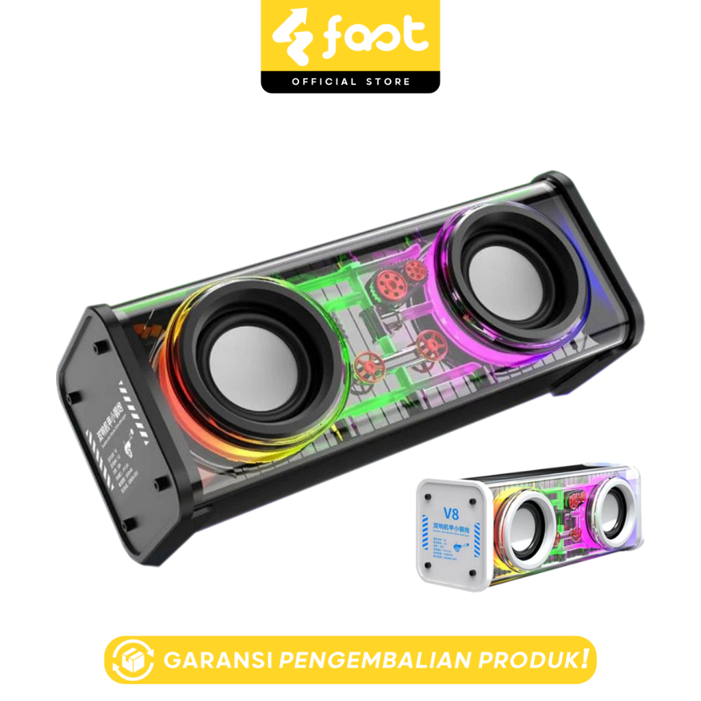 Jual FAST - SPEAKER BLUETOOTH LED RGB MEGABASS | Shopee Indonesia