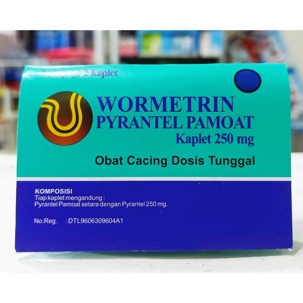 Jual WORMETRIN PYRANTEL PAMOAT 250MG (1 STRIP ISI 2 KAPLET) - OBAT ...
