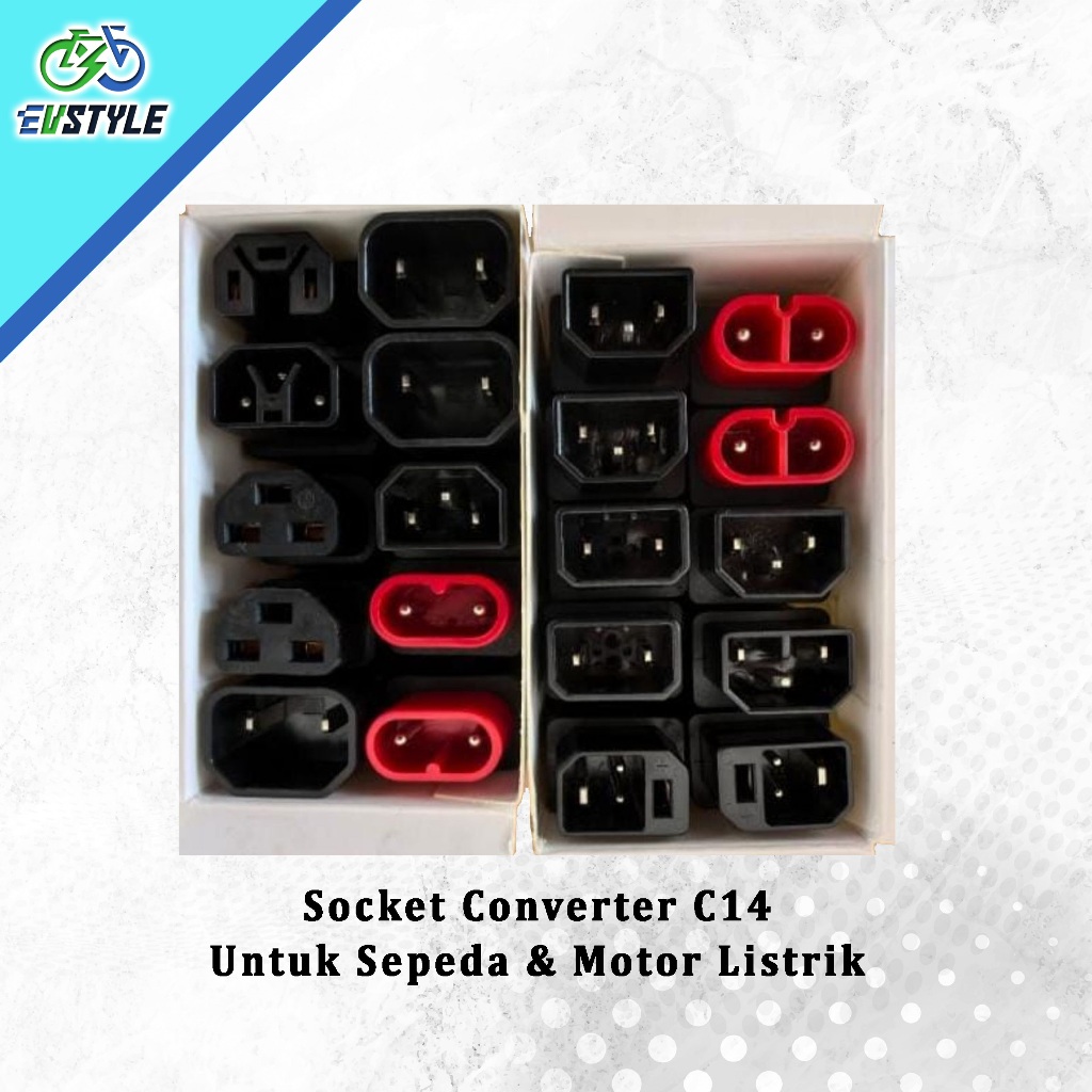 Jual Socket Converter C14 ke Multi Type Connector Sepeda Listrik dan ...