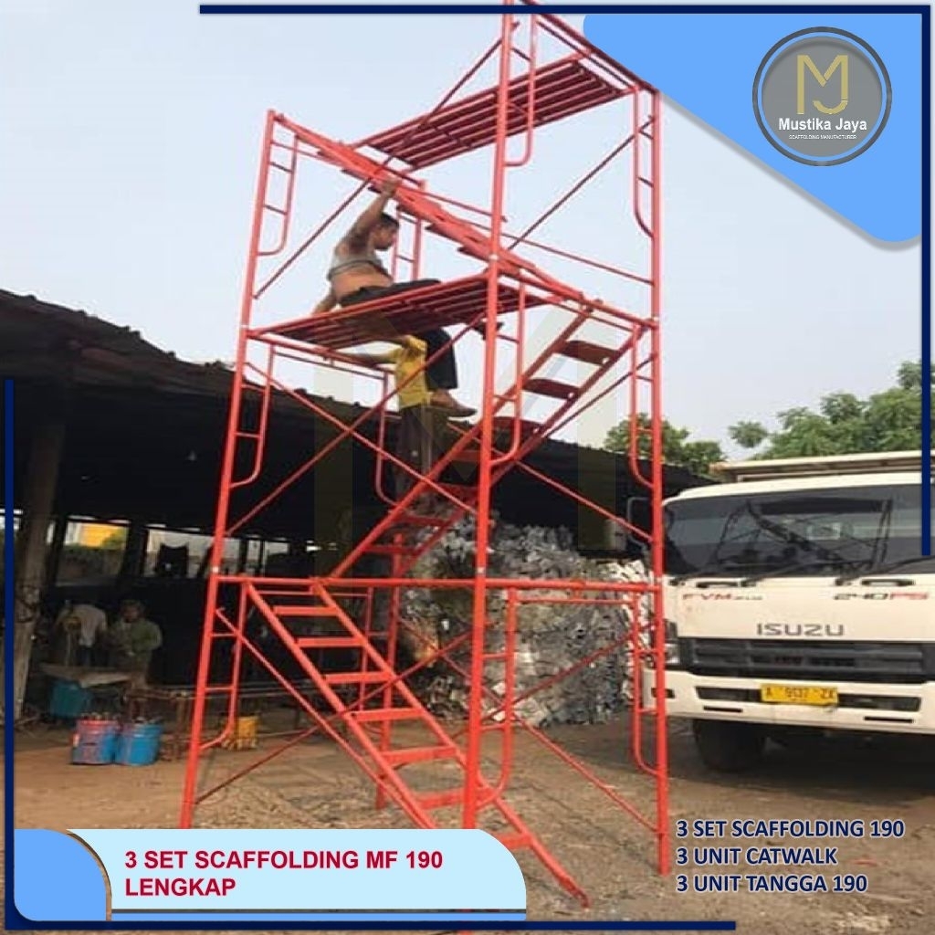 Jual Tiga Susun Scaffolding, Main Frame 190, Catwalk, Stair/Tangga ...