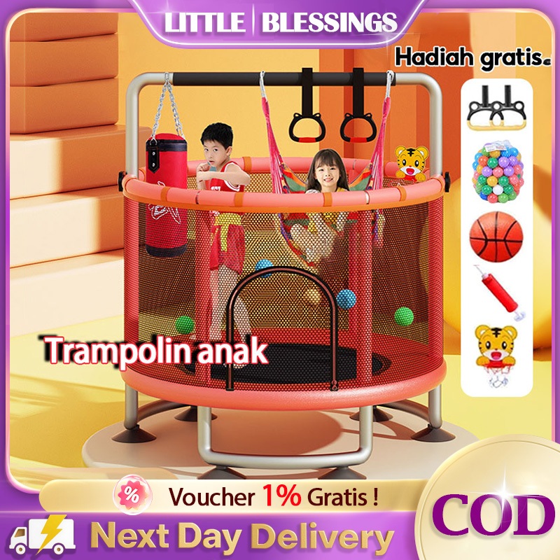 Jual 【Ready stok】Trampolin Anak Premium Mainan Diameter 1.4M Beban ...