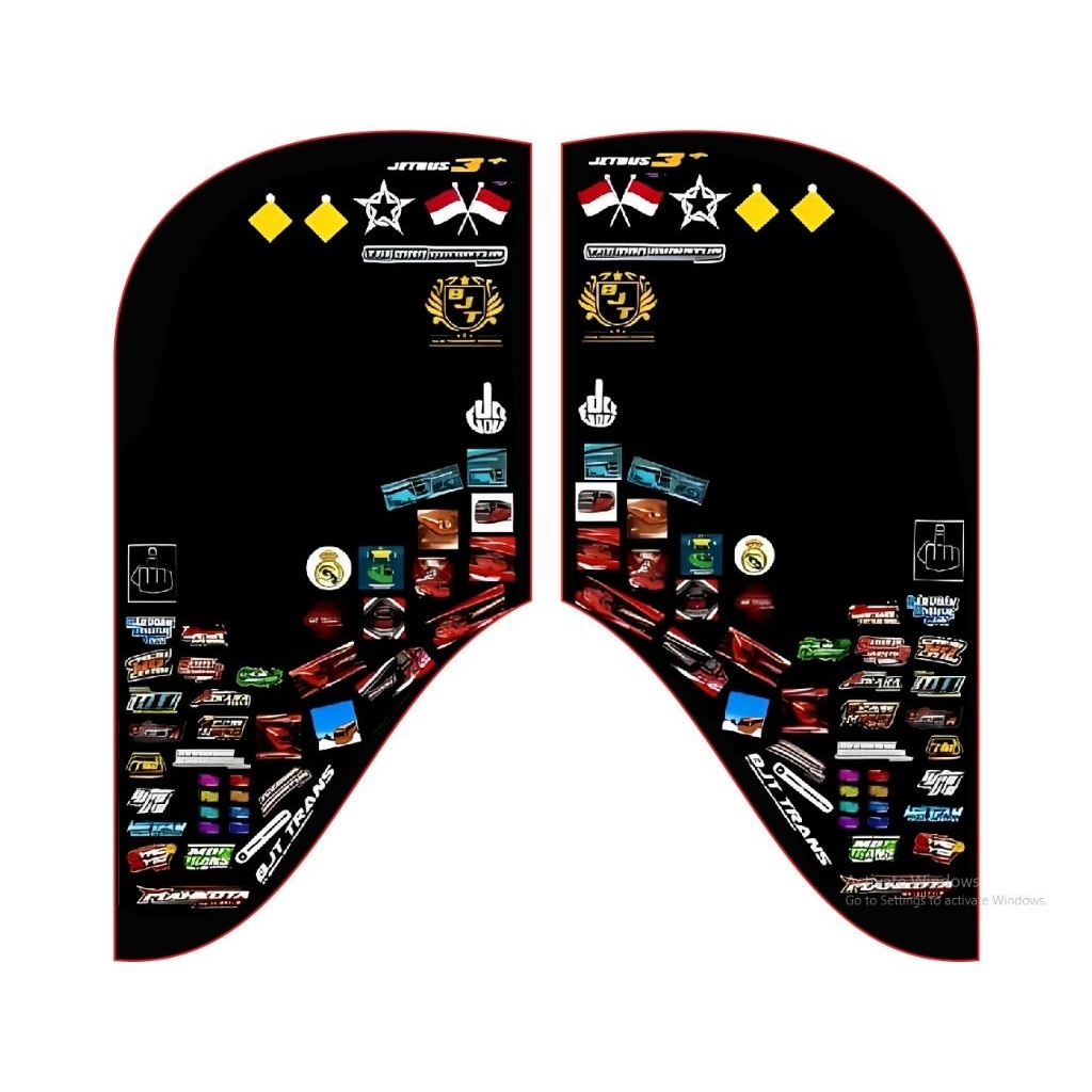 Jual stiker kaca samping untuk miniatur bus rkc | Shopee Indonesia