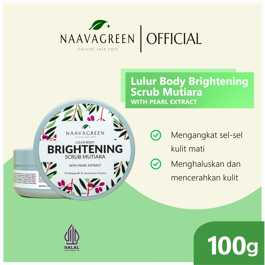 Jual Naavagreen Lulur Body Brightening Scrub Mutiara with Pearl Extract ...