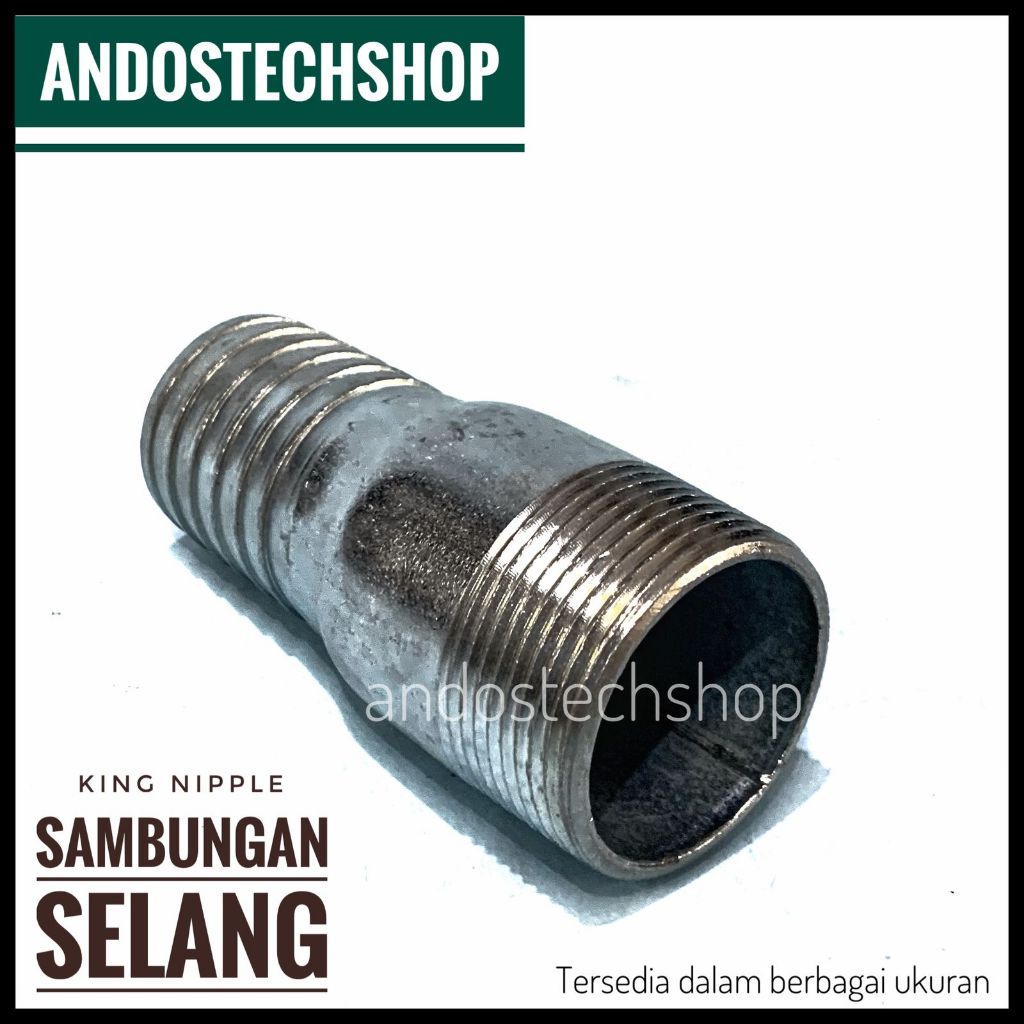 Jual King Nipple Drat 0,75" Galvanis | Sambungan Selang Nepel 3/4 Inch ...