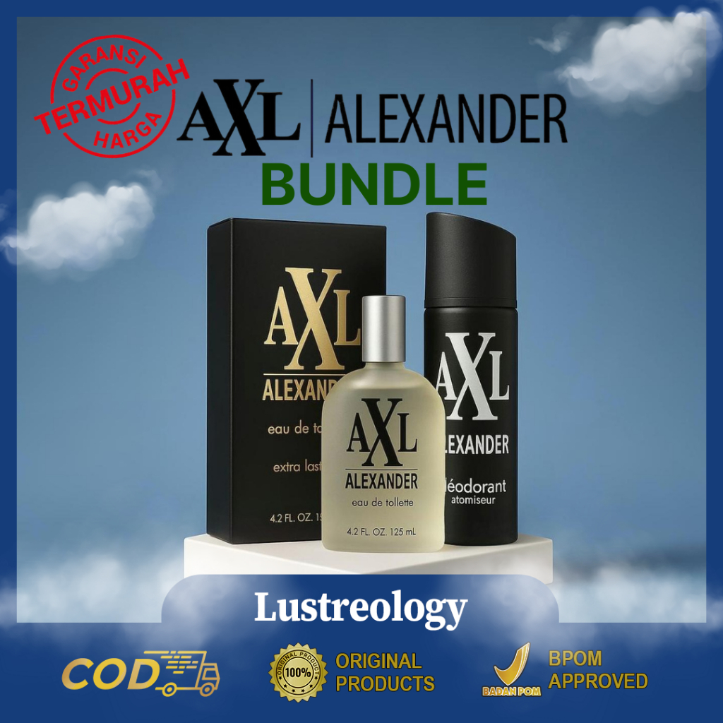 Jual AXL Alexander Parfum Hitam EDT 125ml + AXL Deodorant Hitam 150ml ...