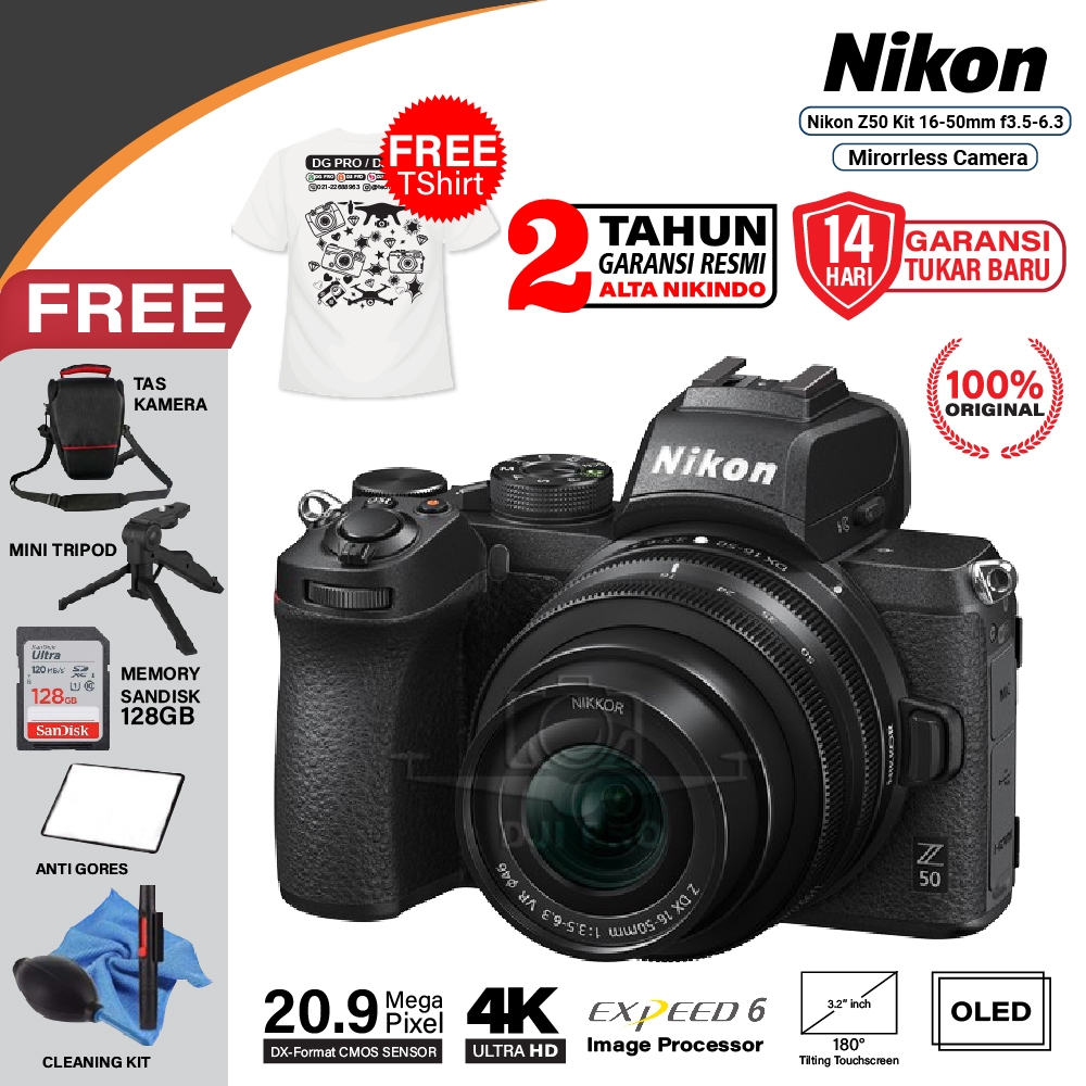 Jual Nikon Z50 Body / Kit 16-50mm + 50-250mm f4.5-6.3 VR Mirrorless ...