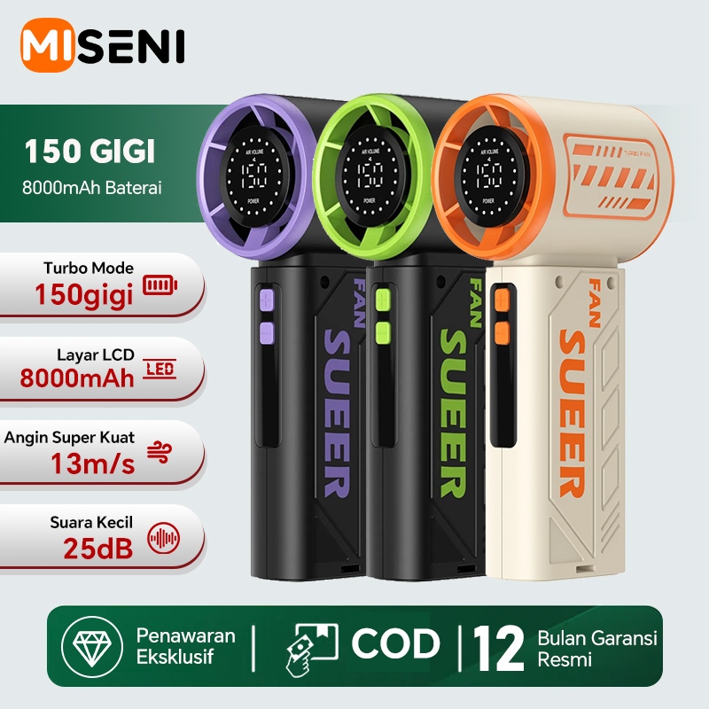 Jual MISENI Mini Kipas High-speed kipas 150 Gear Wind Digital Display ...