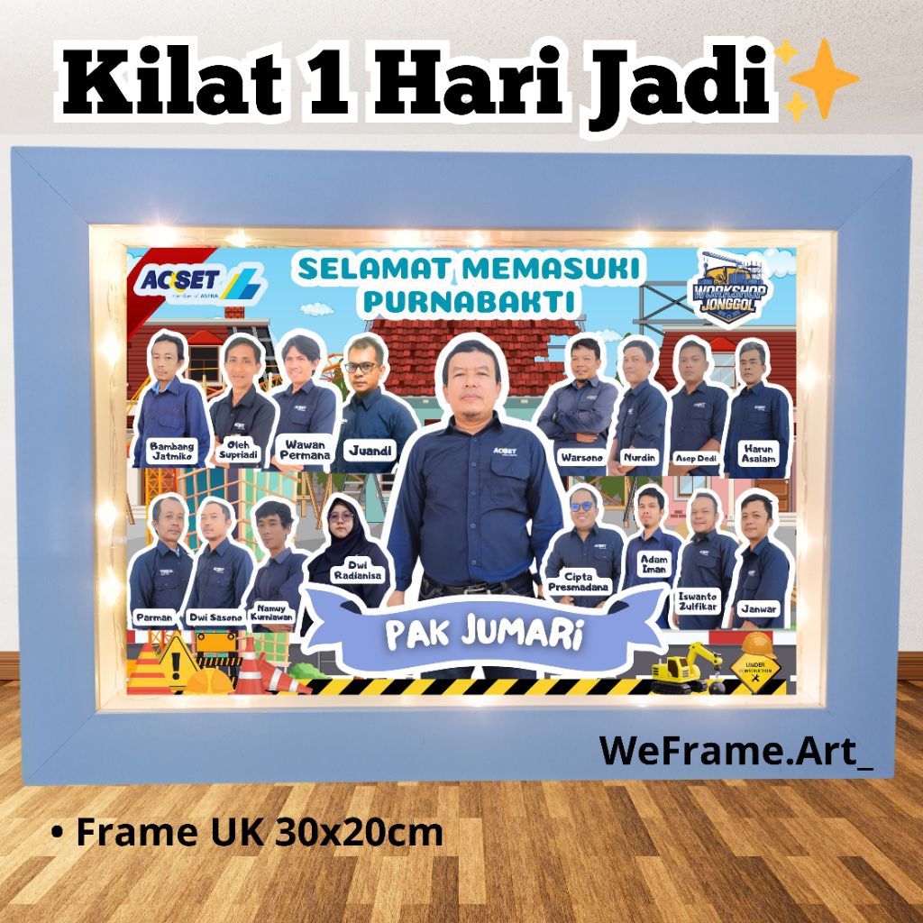 Jual frame perpisahan / kado frame farewell / kado perpisahan teman ...