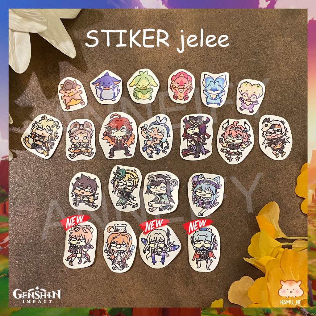 Jual Genshin Stiker Jelee Anime Dahlia Skirk Ineffa Ifa Lanyan Mizuki ...