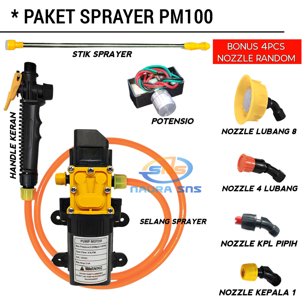 Jual PAKET DINAMO SPRAYER ELEKTRIK / NOZZLE / POTENSIO / SPRAYER ...