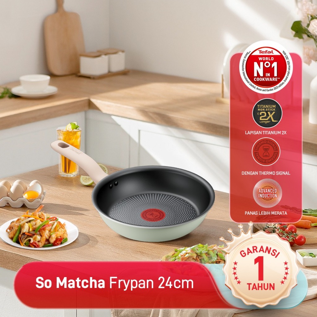 Jual Tefal Wajan Anti Lengket / Penggorengan / Pan - So Matcha Frypan 24cm - Semua Jenis Kompor ...