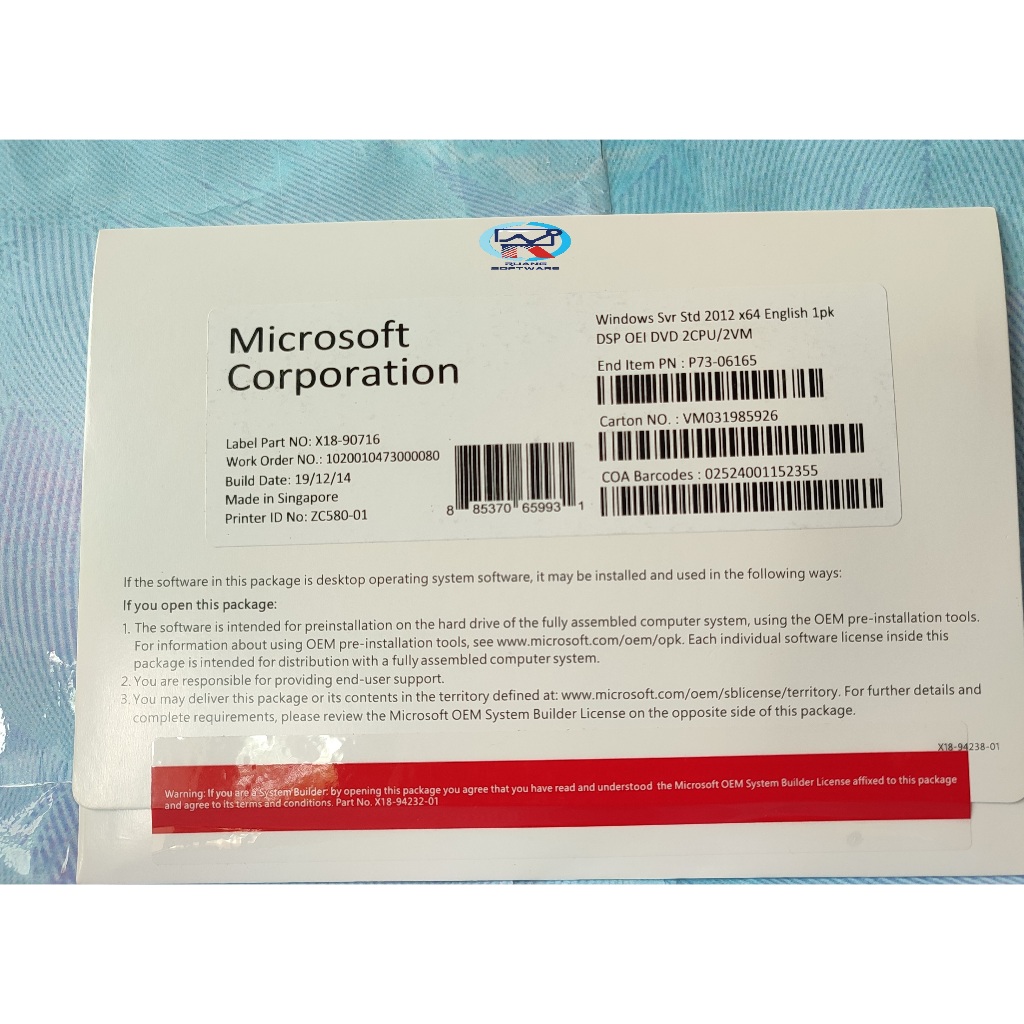 Jual Wind Server 2022 Standard 16 Core 5 CALs With COA DVD Original ...