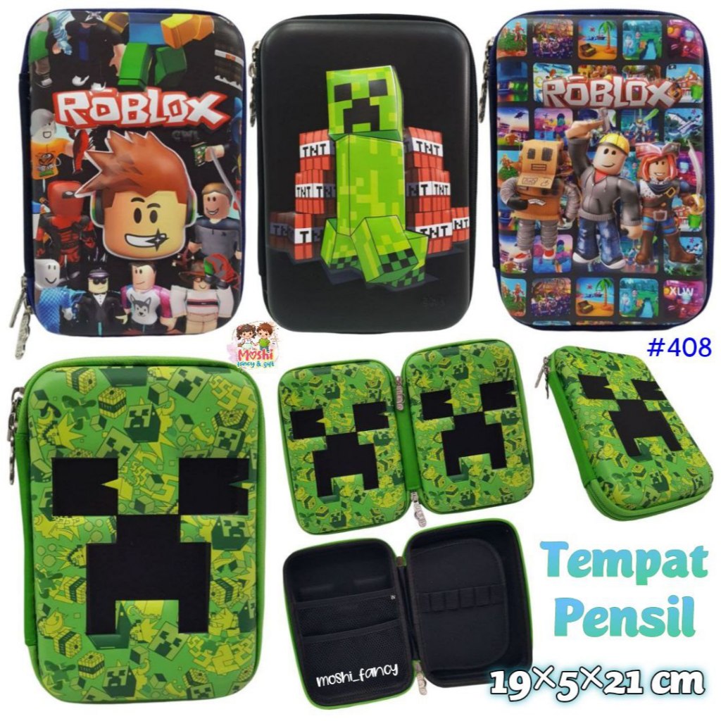 Jual Tempat Pensil Motif Minecraft dan Roblox / Alat Tulis Roblox ...