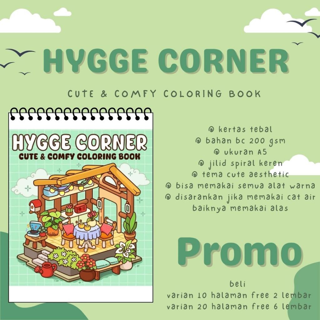 Jual Hygge Corner Cute & Comfy Coloring Book Buku Mewarnai Anak Remaja ...