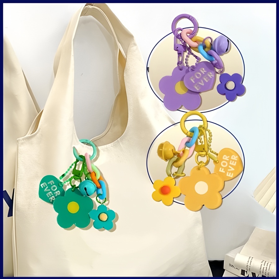 Jual Gantungan Kunci Lucu Gantungan Tas Bunga Rantai Love Key chain ...