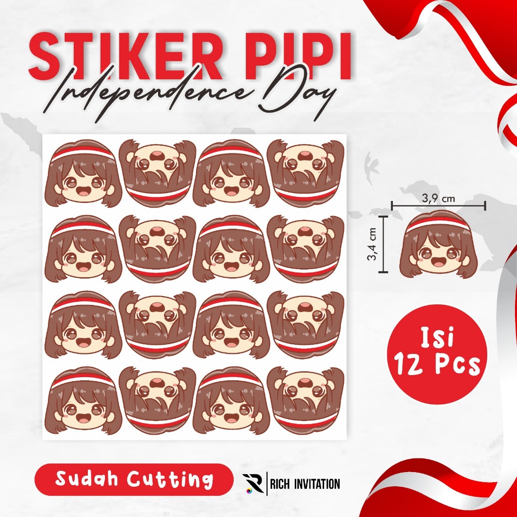 Jual STICKER PIPI MERAH PUTIH - STIKER PIPI AGUSTUSAN - ATRIBUT STIKER ...