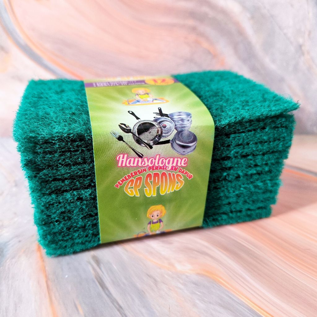 Jual Spon sabut hijau cuci piring isi 12 pcs penghilang kerak Dan noda ...