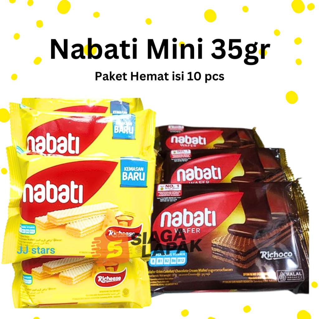 Jual PAKET 10 PCS Nabati Wafer 37gr MINI Richeese Richoco Keju Coklat ...