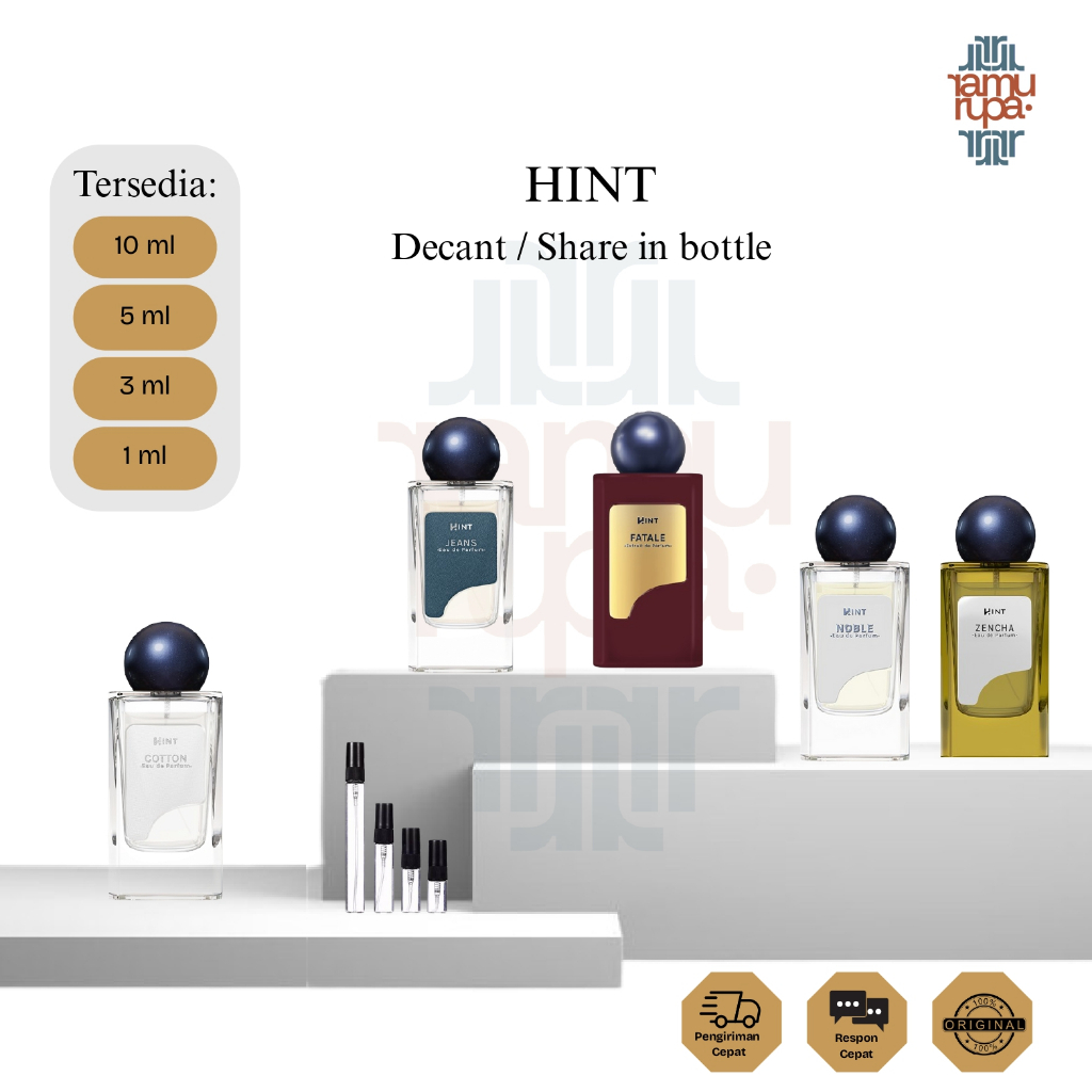 Jual Hint Decant Parfum Original Fatale Extrait, Noble, Cotton, Jeans ...