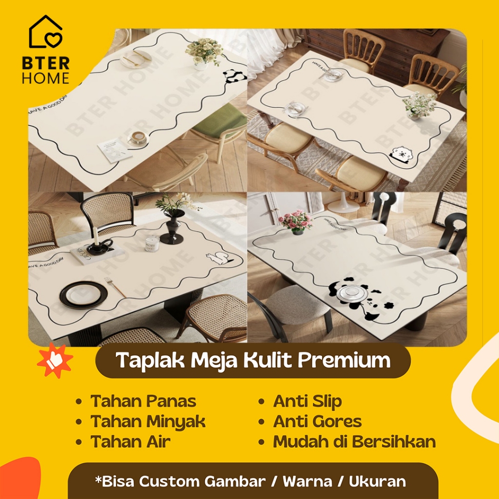 Jual Bter Home Taplak Meja Motif Garis Hitam Elegan Anti Slip Tahan Air ...