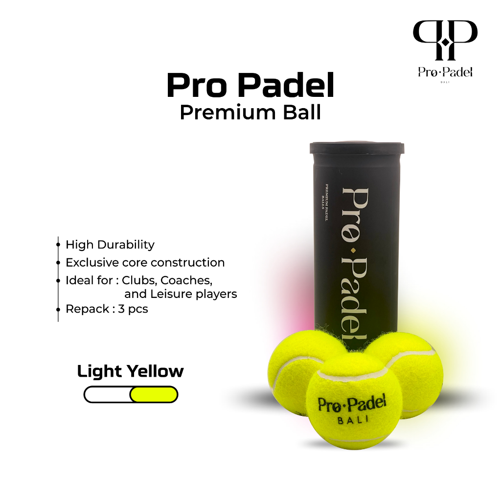 Jual Pro Padel Premium Ball Green Bola Padel Warna Hijau Set Isi 3 Pcs ...