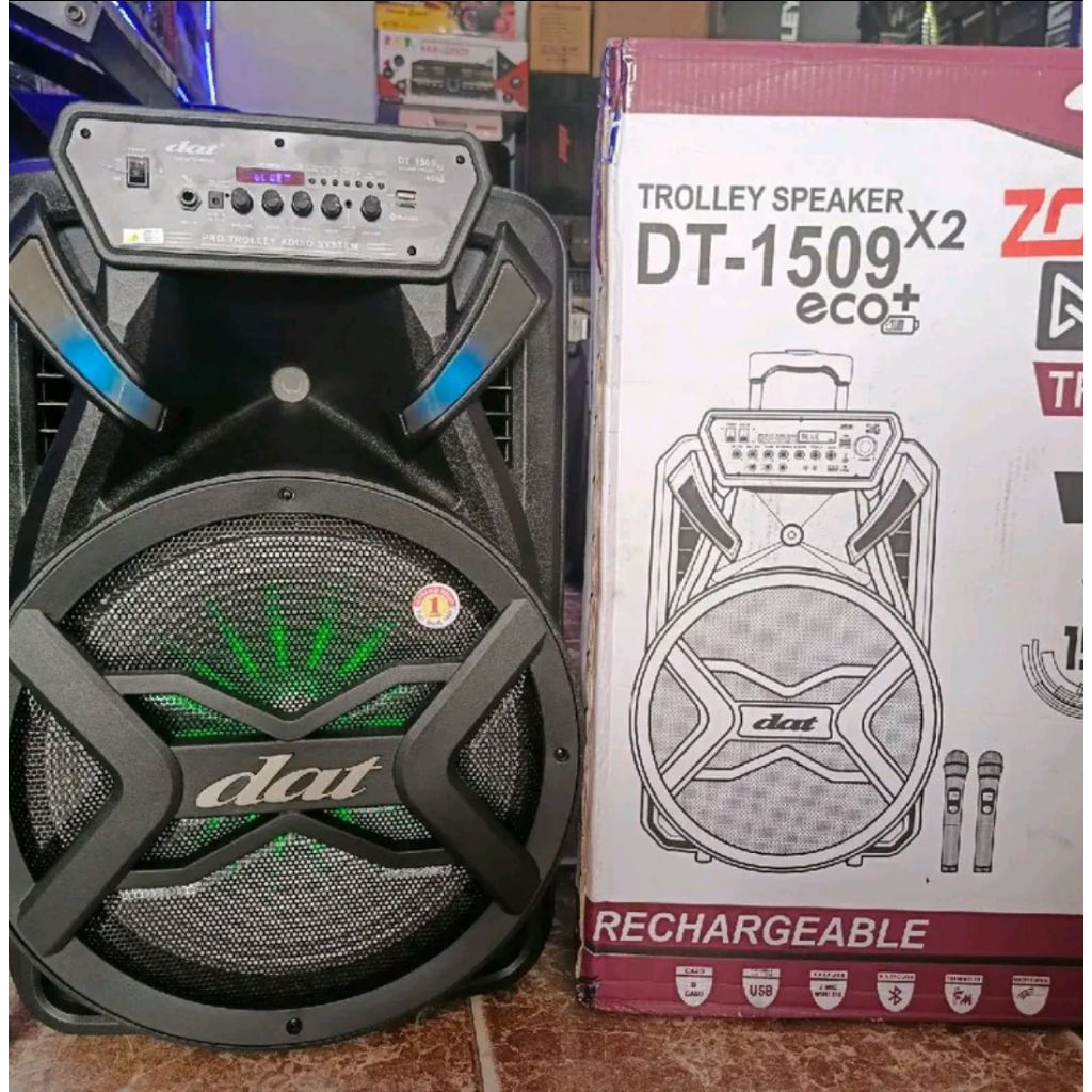 Jual SPEAKER AKTIF 15 INCH DAT DT-1509 X2 ECO+ ZOOM SERIES TROLLEY ...