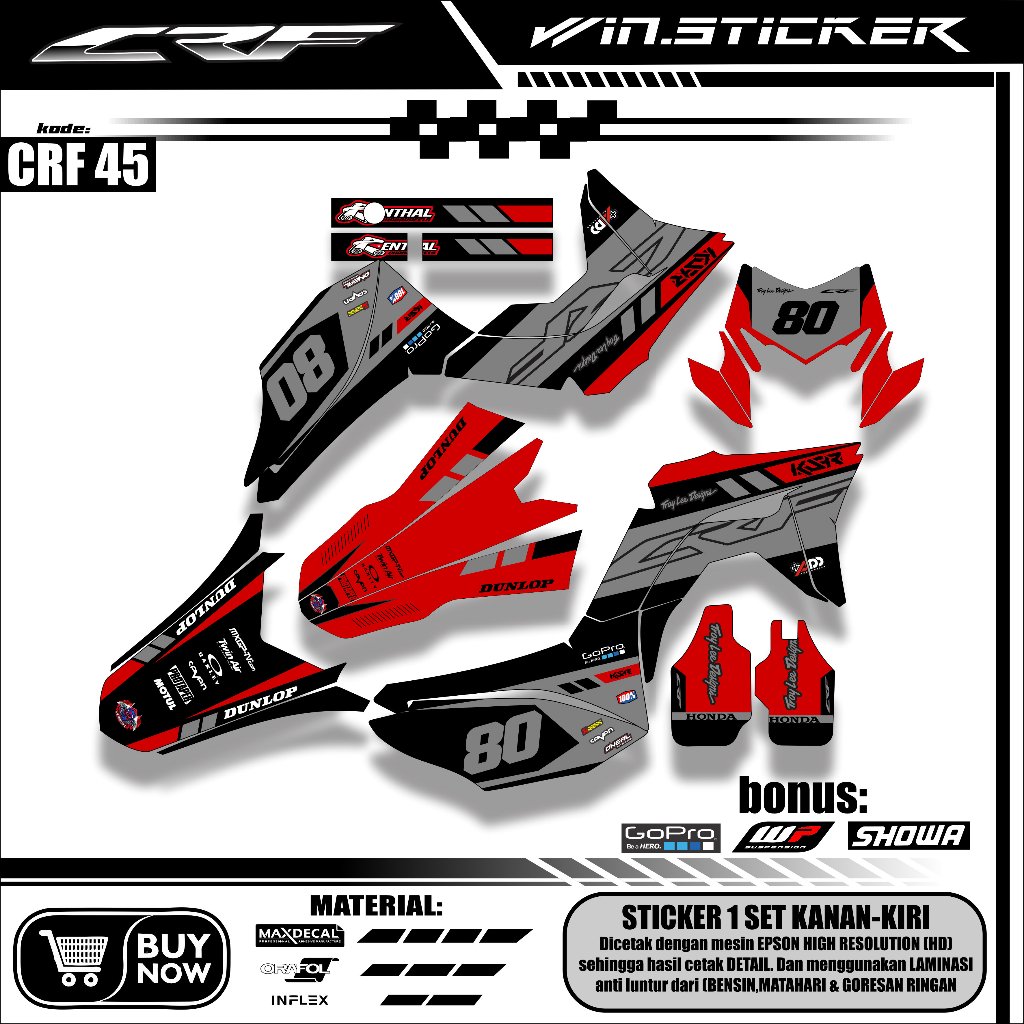 Jual DECAL STICKER CRF 150 FULL BODY / DECAL CRF 150 FULL BODY - Dekal ...