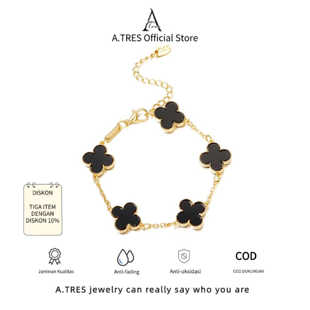 Jual A.TRES Gelang Bunga Clover Gelang Kekinian Gelang Kecil Gelang ...