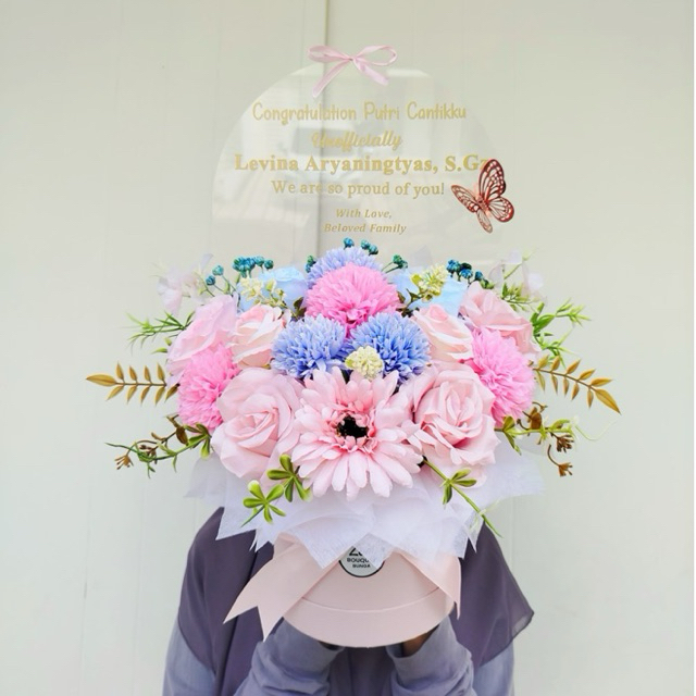 Jual [TIDAK PO] Papan Bunga Akrilik TRANSPARANT KUPU | Bloombox akrilik ...