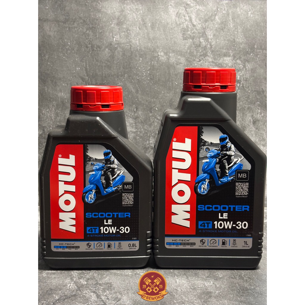 Jual Oli motul matic scooter LE 10W30 (0,8L - 1L) - original 100 % tembus bercode | Shopee Indonesia