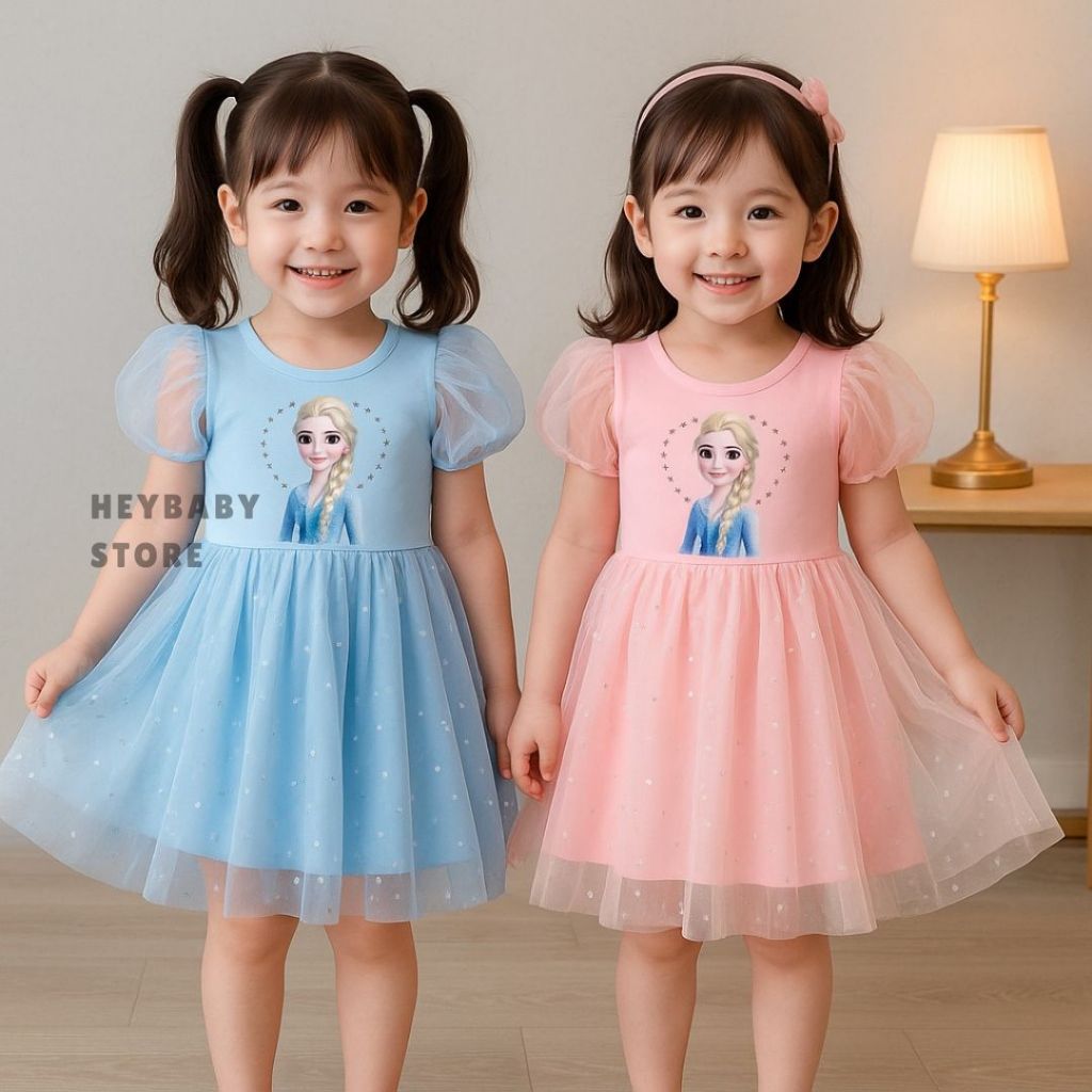 Jual PROMO 1.1 heybaby DRESS PRINCESS ELSA EBV Baju Dress Anak ...