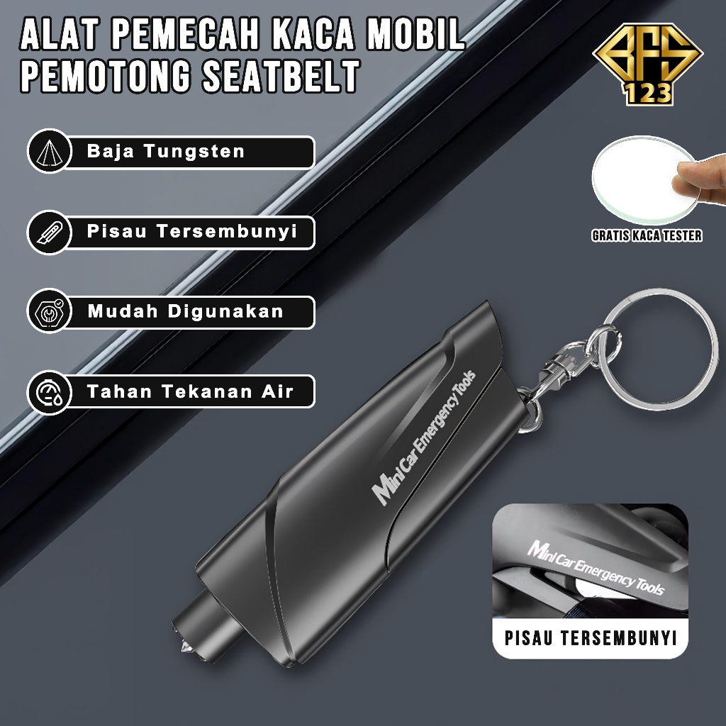Jual Alat Pemecah Kaca Mobil Pemotong SeatBelt Emergency Tool Kit Model ...