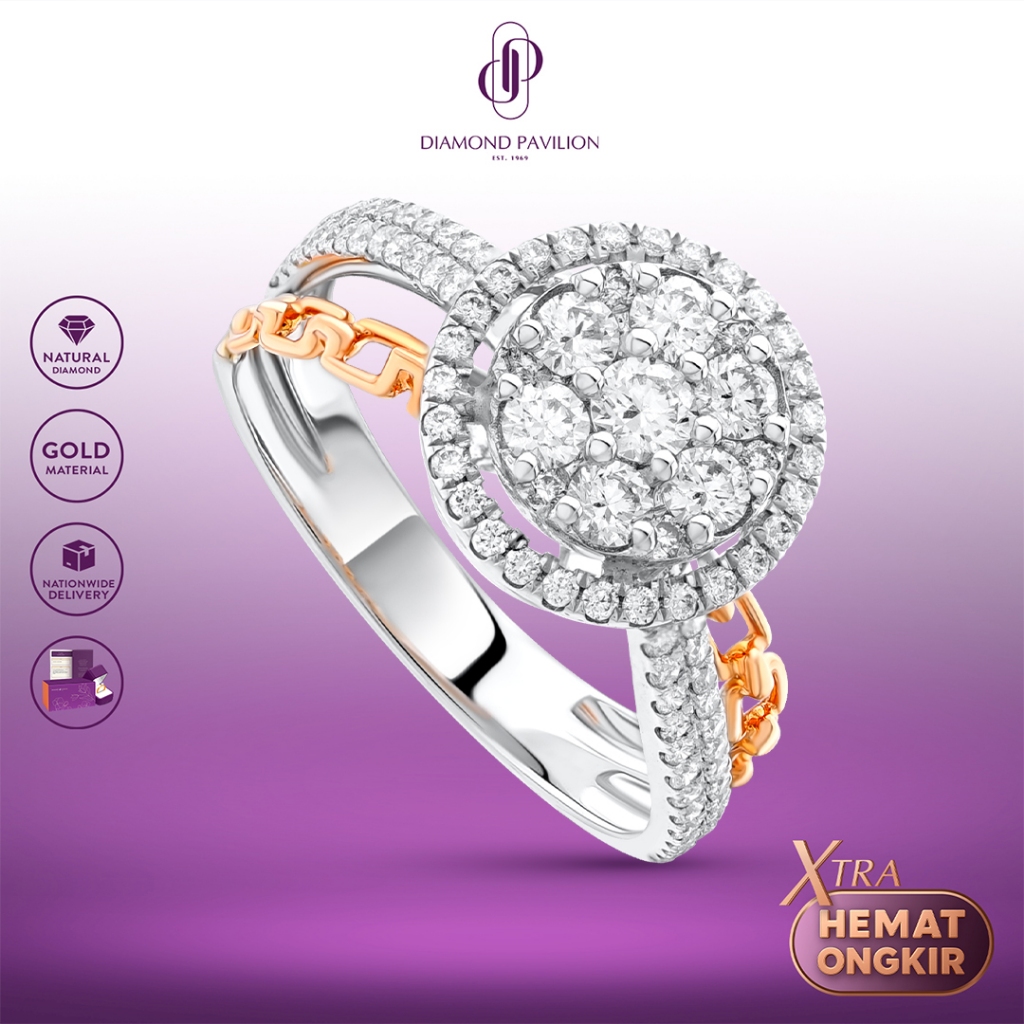 Jual Diamond Pavilion Cincin Emas Batu Berlian Grizel Ring | Shopee ...