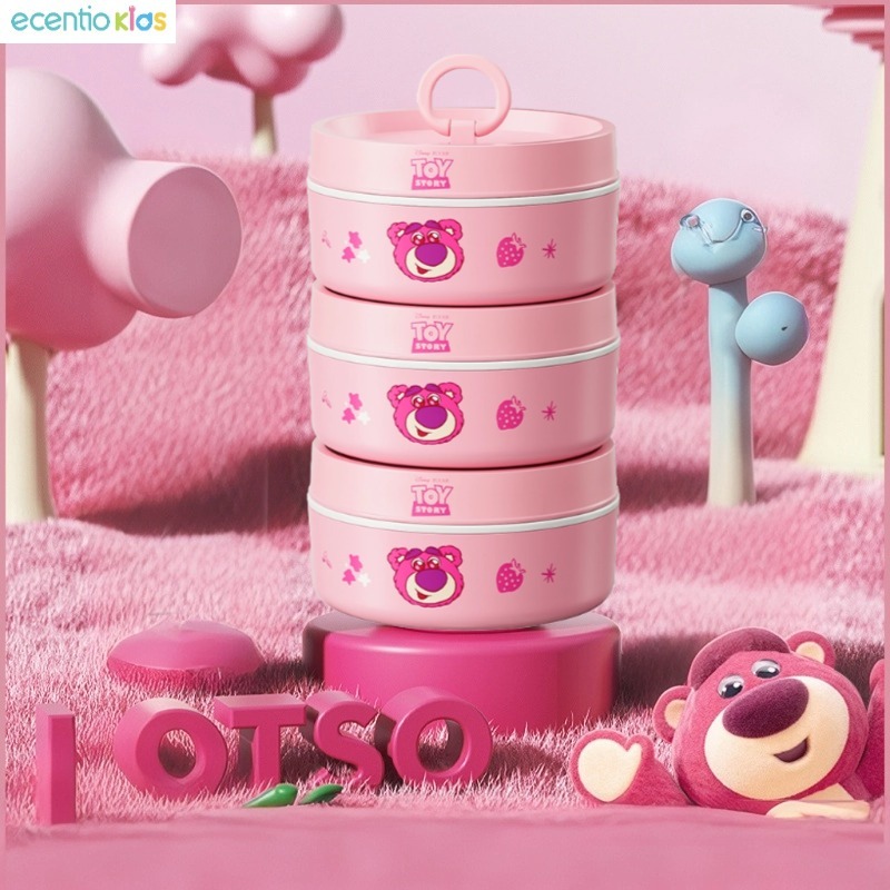 Jual ecentiokids x Disney lotso Lunch Box Set 3pcs Kotak Makan anti ...