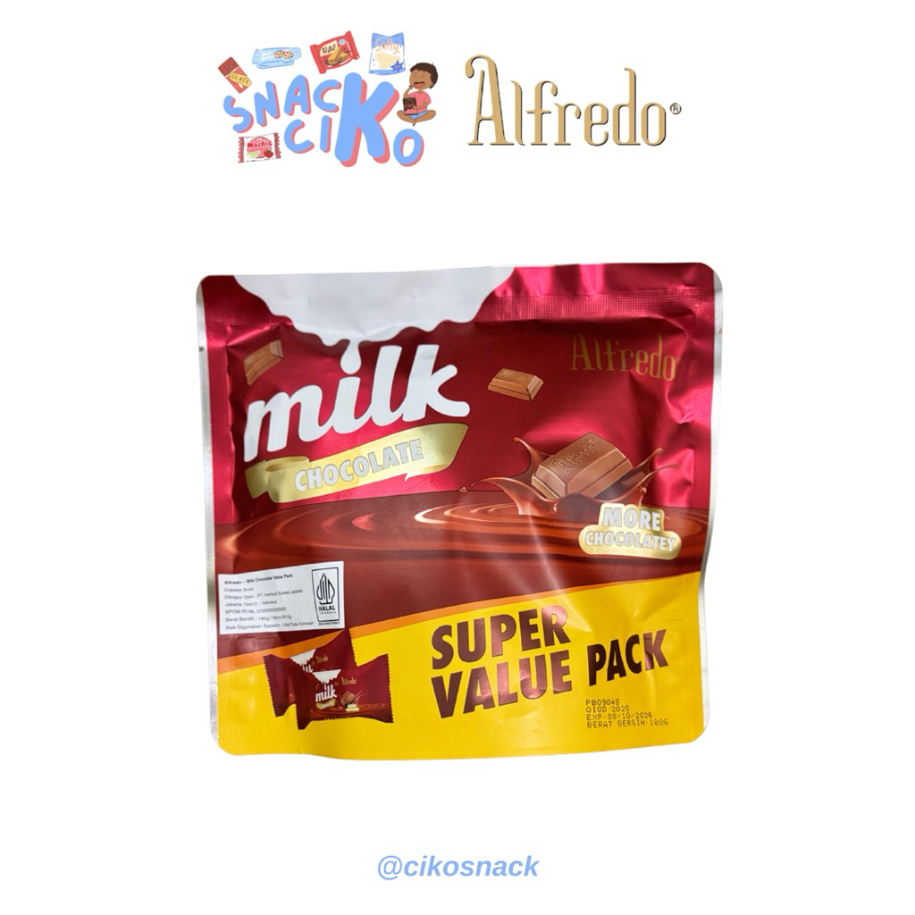 Jual [READY] Alfredo Value Pack Milk Choco 180g | Shopee Indonesia