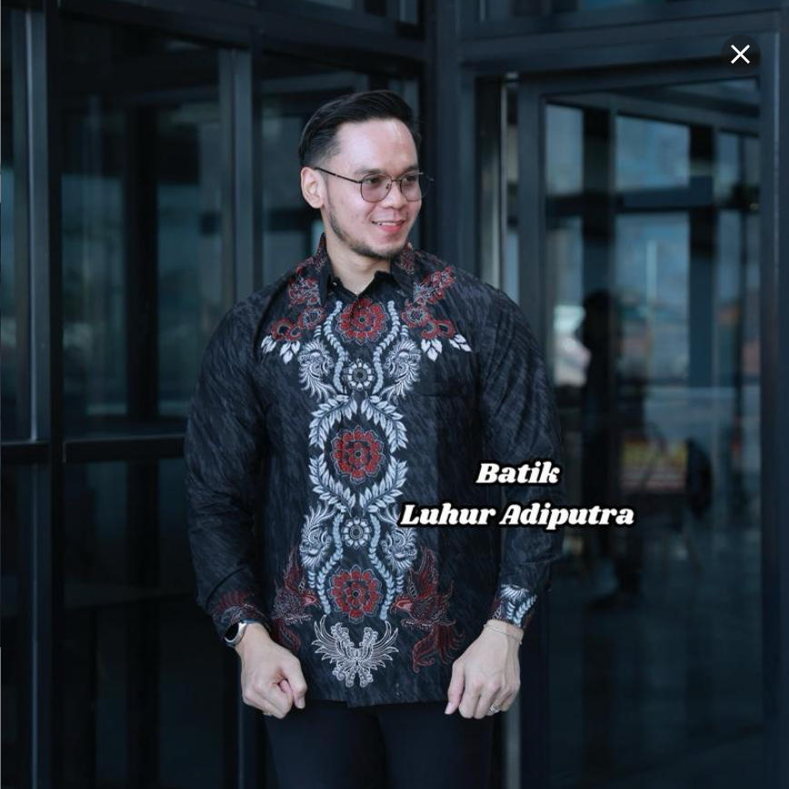 Jual Mustoko Hitam Kemeja Batik Pria Lengan Panjang dan Pendek Katun ...