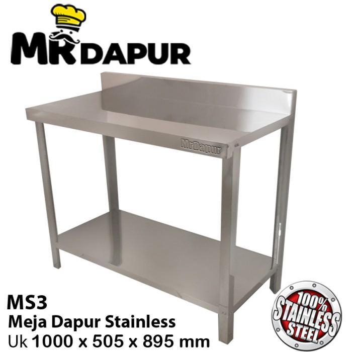 Jual MEJA DAPUR SERBAGUNA STAINLESS STEEL 2 RAK MR DAPUR TYPE MS 1 ...