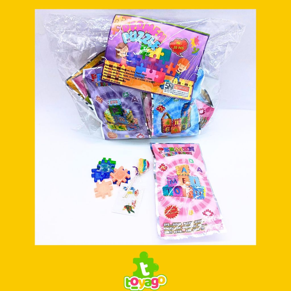 Jual Mainan anak permen puzzle isi 20 pcs permen rasa buah buahan ...