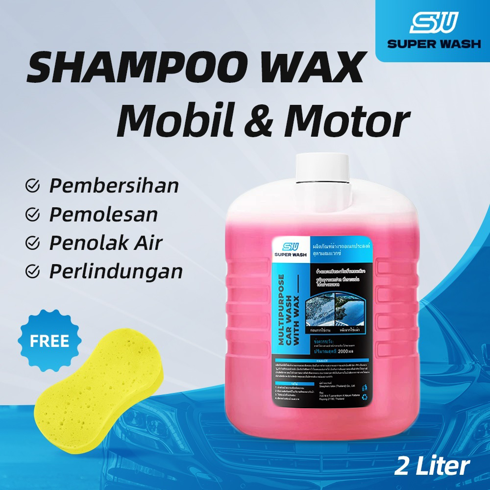 Jual SUPER WASH Shampoo Wax 2L / Sabun Cuci Motor & Mobil / Pencuci ...